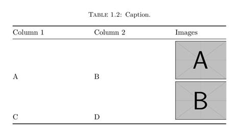 Vertically Align Text With Image In A Table Latex