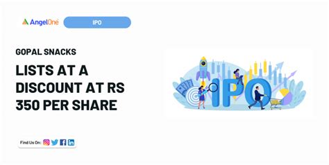 Gopal Snacks Lists At 1247 Discount At Rs 350 Per Share Angel One