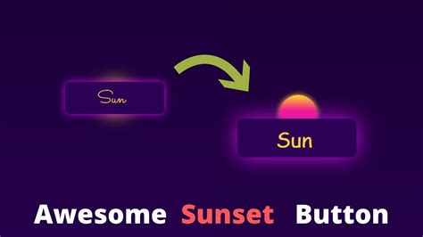 Beautiful Sunset Button Design Using Html And Css Youtube
