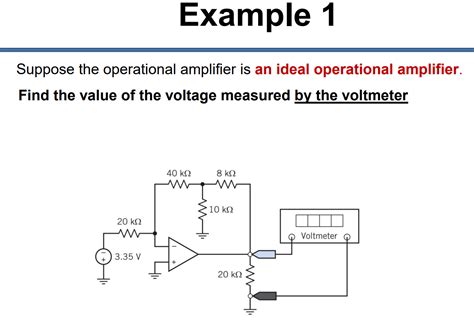 Solved Example 1 Suppose The Operational Amplifier Is An Chegg Com