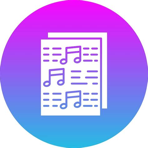 Music Score Icon Premium Vector