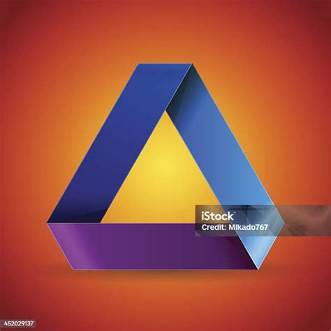 Moebius 종이접기 색상화 종이 삼각형을 고동색 배경기술 0명에 대한 스톡 벡터 아트 및 기타 이미지 0명 3차원 형태 그라데이션 Istock