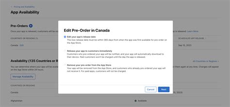 アプリの予約注文受け付け App の配信状況の管理 App Store Connect ヘルプ Apple Developer