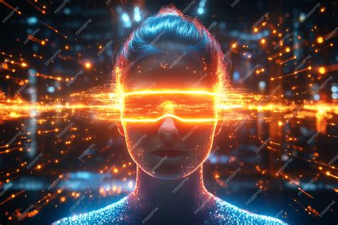 Neuron Growth Neuron Impulse And Neuron Interaction Futuristic Human With Neural Connections