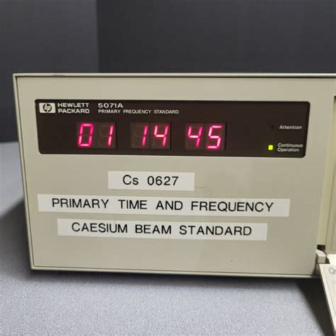 Hp 5071a Primary Time And Frequency Standard With Performance Verification Data Ebay