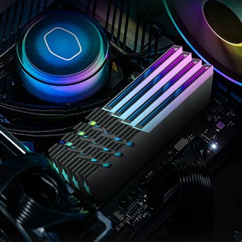 Disipador De Calor Ddr4 Ddr5 Ram Cooler Radiador 5v 3pin Argb Para Computadora Negro Bodega