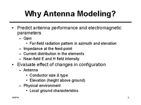 introduction to antenna modeling antenna analysis using the