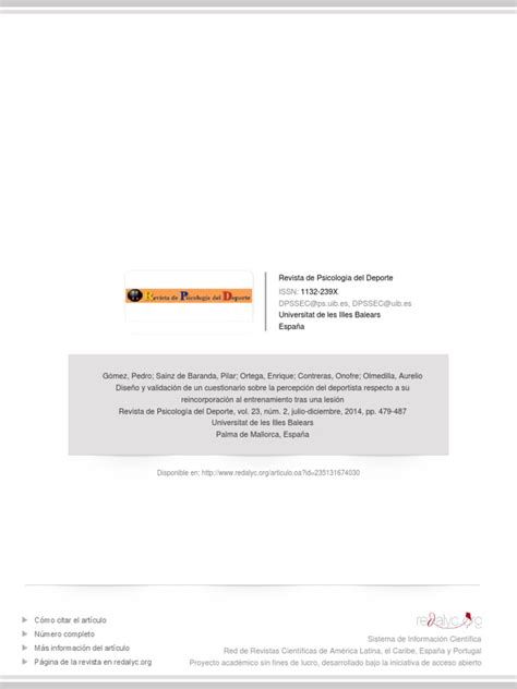 Acl Rsi Pdf Validez Estadísticas Cuestionario