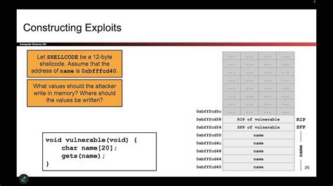 Memsafety2 Video 6 Writing Shellcode Youtube