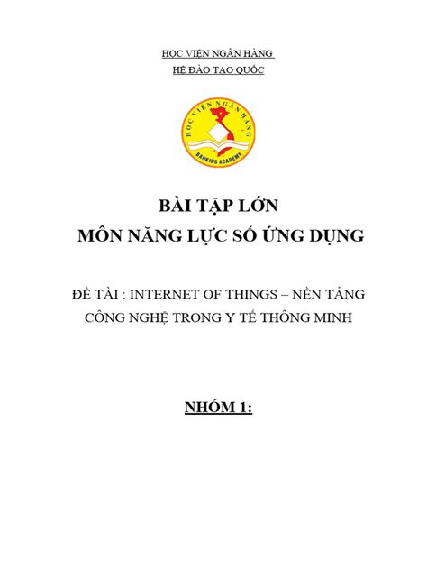 Nhóm 1 Internet Of Things 1 Pdf