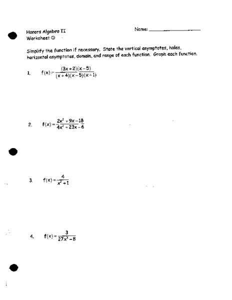 Simplifying Functions Worksheet For 11th Grade Lesson Planet