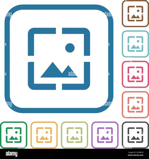 wallpaper image simple icons in color rounded square frames on white