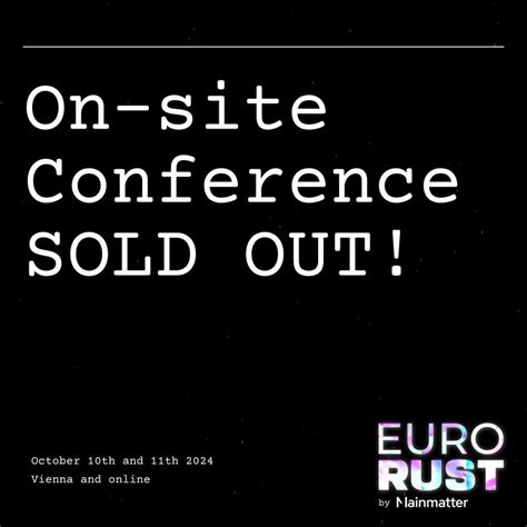 Eurorust On Linkedin Eurorust24 Rustlang Rustworkshop
