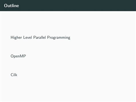 14 high level parallel programming models