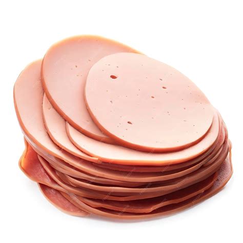Premium Photo Bologna Sliced Isolated On White Background