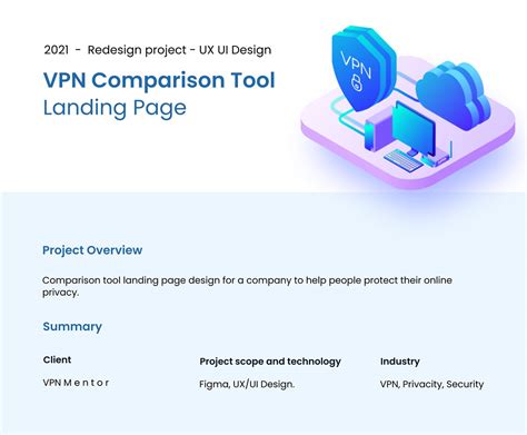 Redesign Vpn Comparison Tool Landing Page Behance