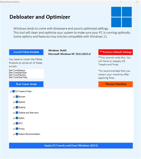 GitHub Fevurr MakeWindowsBetter Debloater And Optimizer For Windows And Windows