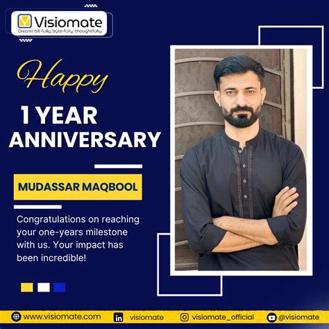 Thank You Visiomate For An Incredible Year Of Growth Learning And The Mudassar Maqbool