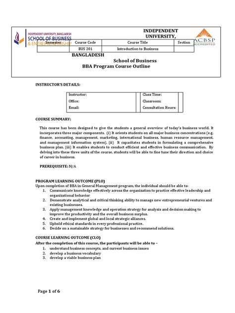bus 201 course outline obe wip pdf