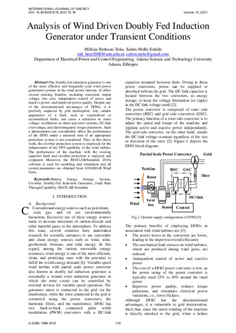 pdf analysis of wind driven doubly fed induction generator under