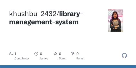 Khushbu Choudhary On Linkedin Github Khushbu 2432library Management