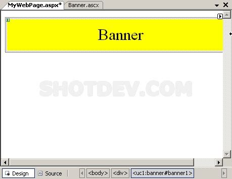 ASP NET Visual Studio Web User Control ShotDev