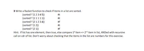 Solved Write A Racket Function To Check If Items In A List Chegg