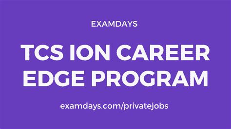 Tcs Ion Free Digital Certification Program Apply Online Link Career Edge Examdays