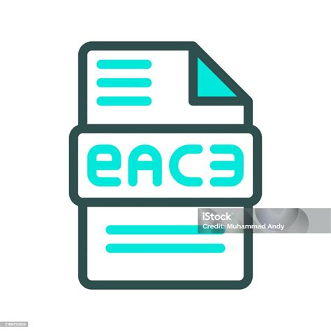Eac3 Audio File Outline Icon With Attractive Color Combination Stock Illustration Download