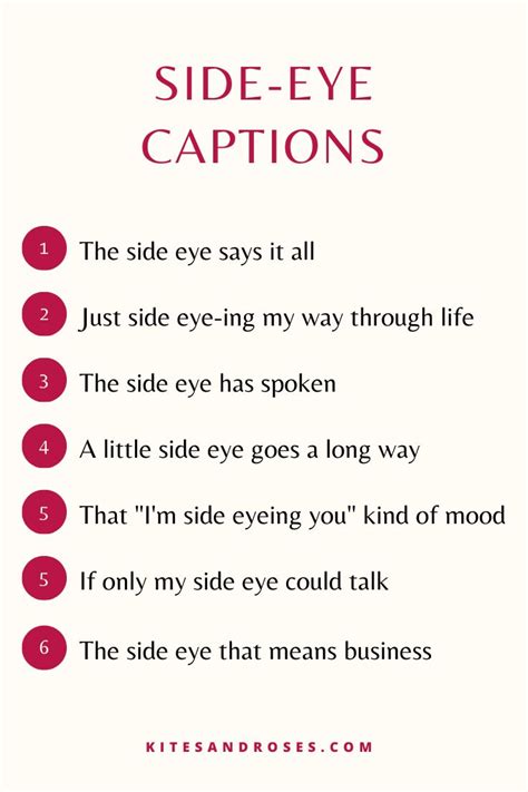 33 Side Eye Captions For Instagram With Quotes Kites And Roses In