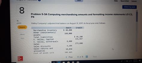 solved help saveandexit submit check my work 8 problem 5 3a