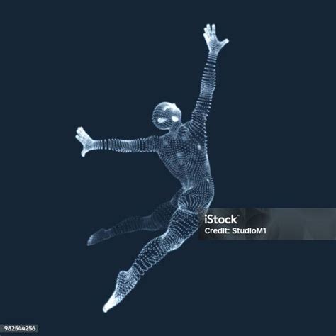 비즈니스 자유 또는 행복 개념입니다 남자 인체 모델의 3 차원 모델입니다 벡터 일러스트입니다 0명에 대한 스톡 벡터 아트 및 기타 이미지 Istock