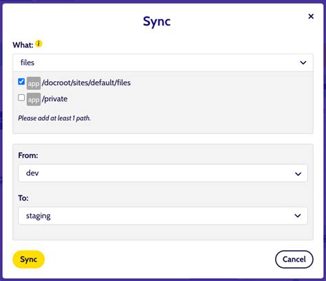 Sync Database Or Files Between Environments Of A Project Dropsolid Experience Cloud Documentation