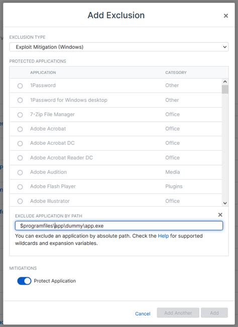 exploit mitigation custom exclusion discussions sophos endpoint