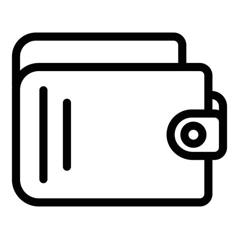 Wallet Icon Outline Style 15665357 Vector Art At Vecteezy