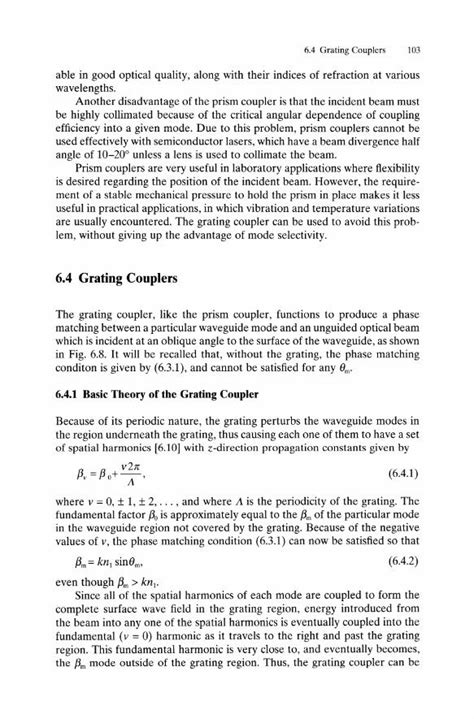 Pdf Integrated Optics Waveguide Input And Output Couplers