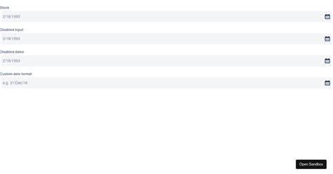 atlaskit datetime picker 10 date picker states codesandbox