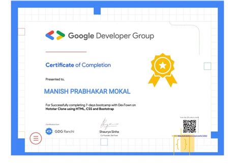 Manish Mokal On Linkedin Bootcamp Html Css Devtown Gdsc Microsoft Experience