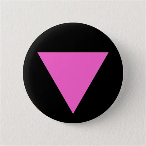 Gay Pride Pink Triangle Pinback Button