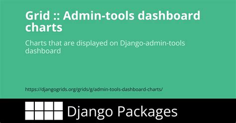 Django Packages Admin Tools Dashboard Charts