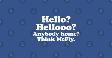 Back To The Future Hello Think Mcfly Retro 80s Science Fiction Time