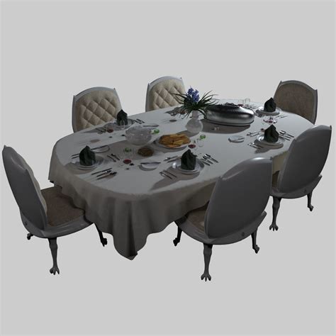 Neoclassical Table 3d Model 40 Max Obj Free3d