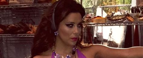 Eva Longoria Wears Sexy Swimsuit While Directing Actors PS Latina
