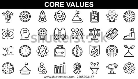 Integrity Target Purpose Strategy Core Values Stock Vector Royalty Free 2305703167 Shutterstock