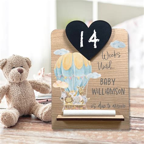 Countdown To Baby Birth Baby Boy Pregnancy Countdown Personalised