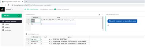 generate docx from template custom widget showcase grist creators