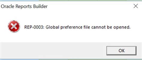 Reports Builder Crashes On Launch — Oracle Mosc
