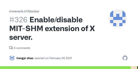 Enable Disable Mit Shm Extension Of X Server · Issue 326 · Mviereck X11docker · Github