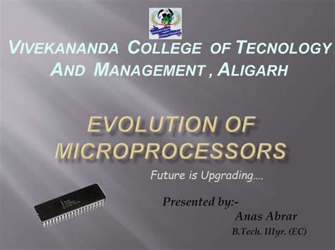Evolution Of Microprocessor Pptx