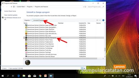 Cara Uninstall Program Aplikasi Di Windows 10 Kumpulan Catatan